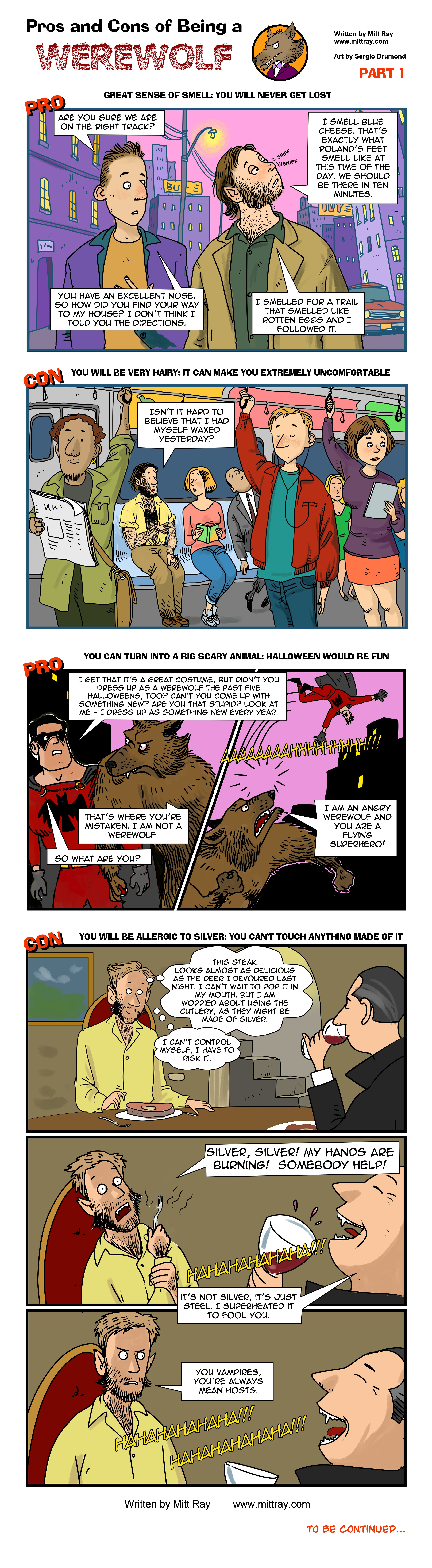 Comic Pros and Cons of Being a Werewolf - Part 1 Comic Pros and Cons of Being a Werewolf - Part 1